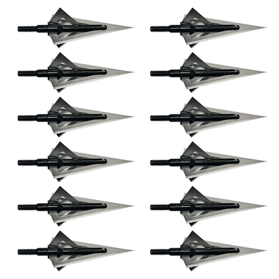 12PCS Archery Sharp Arrowheads 125 Grain Compound Bow Crossbow ...