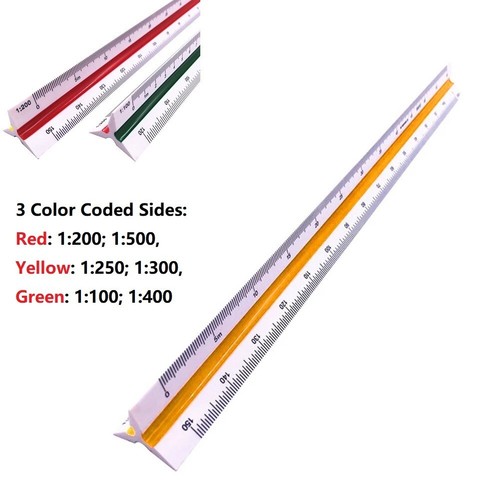 Brand New Tri Ruler Angle Ruler 1pc Clearly Marked Color Coded DIY Tool ...