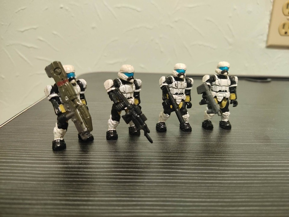 Mega Bloks halo UNSC: ODST white armor figures with weapons | eBay