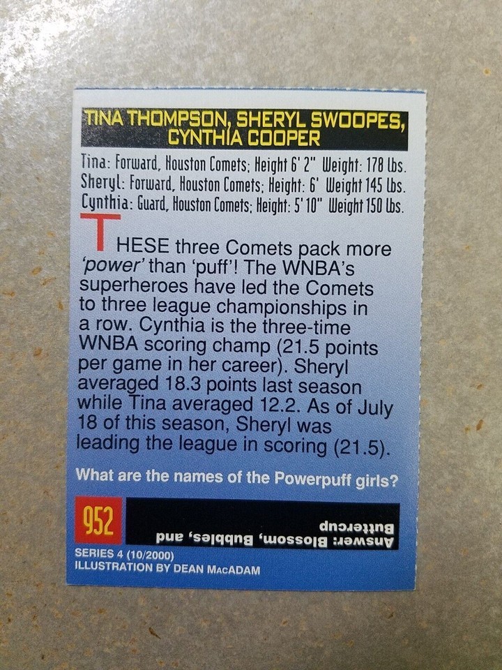 Tina Thompson Cynthia Cooper Sheryl Swoopes WNBA Sports Illustrated for ...