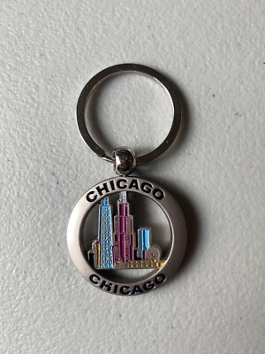 Vintage Keychain Chicago Skyline Keyring | eBay