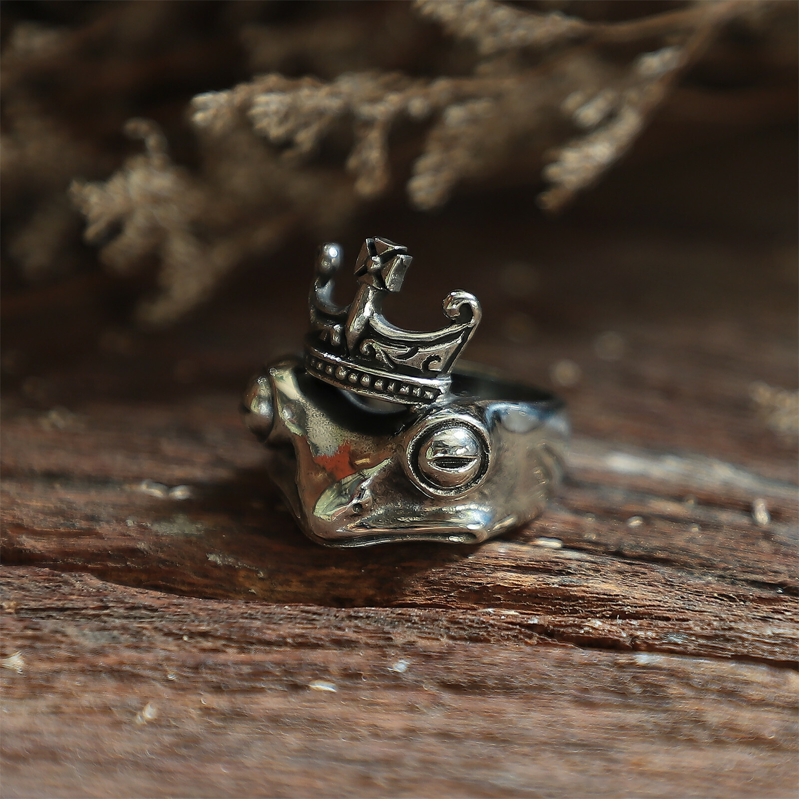 Frog prince ring sterling silver 925 biker celtic punk viking animal ...