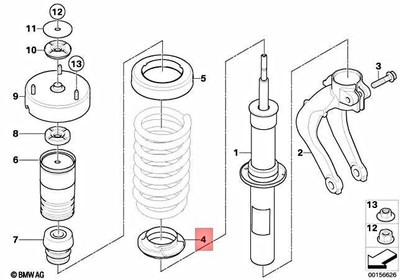 For BMW Genuine Coil Spring Insulator Front Lower 31336857002 | eBay
