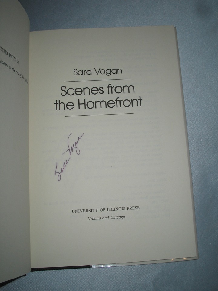 Scenes from the Homefront Stories by Sara Vogan SIGNED 1st/1st 1986 ...