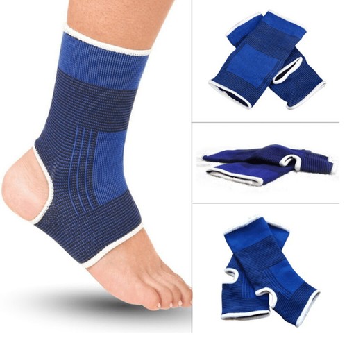 Set of 2 Elastic Ankle Brace Support Bands Gym/Sports Therapy ...