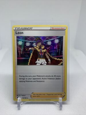 Leon - Vivid Voltage 154/185 - Rare Holo Pokemon Card TCG Pack Fresh ...