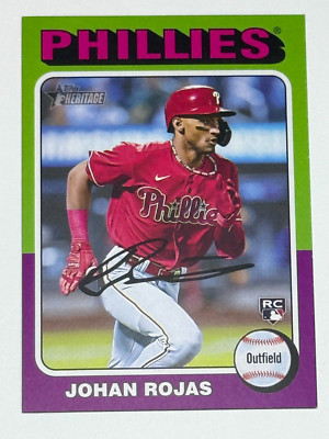 2024 Topps Heritage JOHAN ROJAS RC Image Variation SP #171 Philadelphia ...