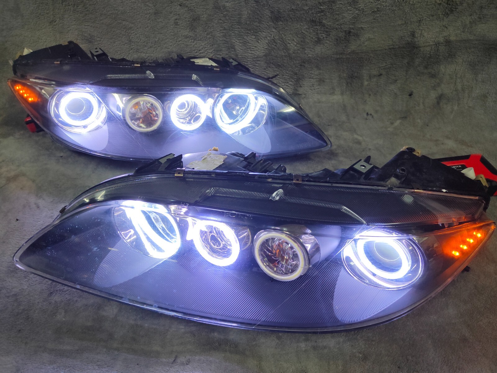 2003-2008 Mazda6 Mazda 6 Atenza GG GY LED Ring Xenon HID Head Lights ...
