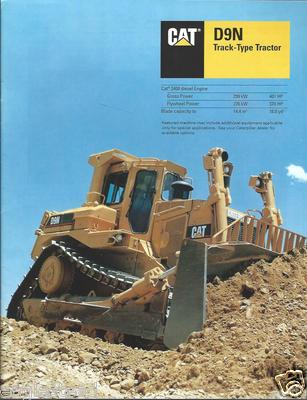 Manuals & Brochures - Cat Caterpillar D9 Tractor