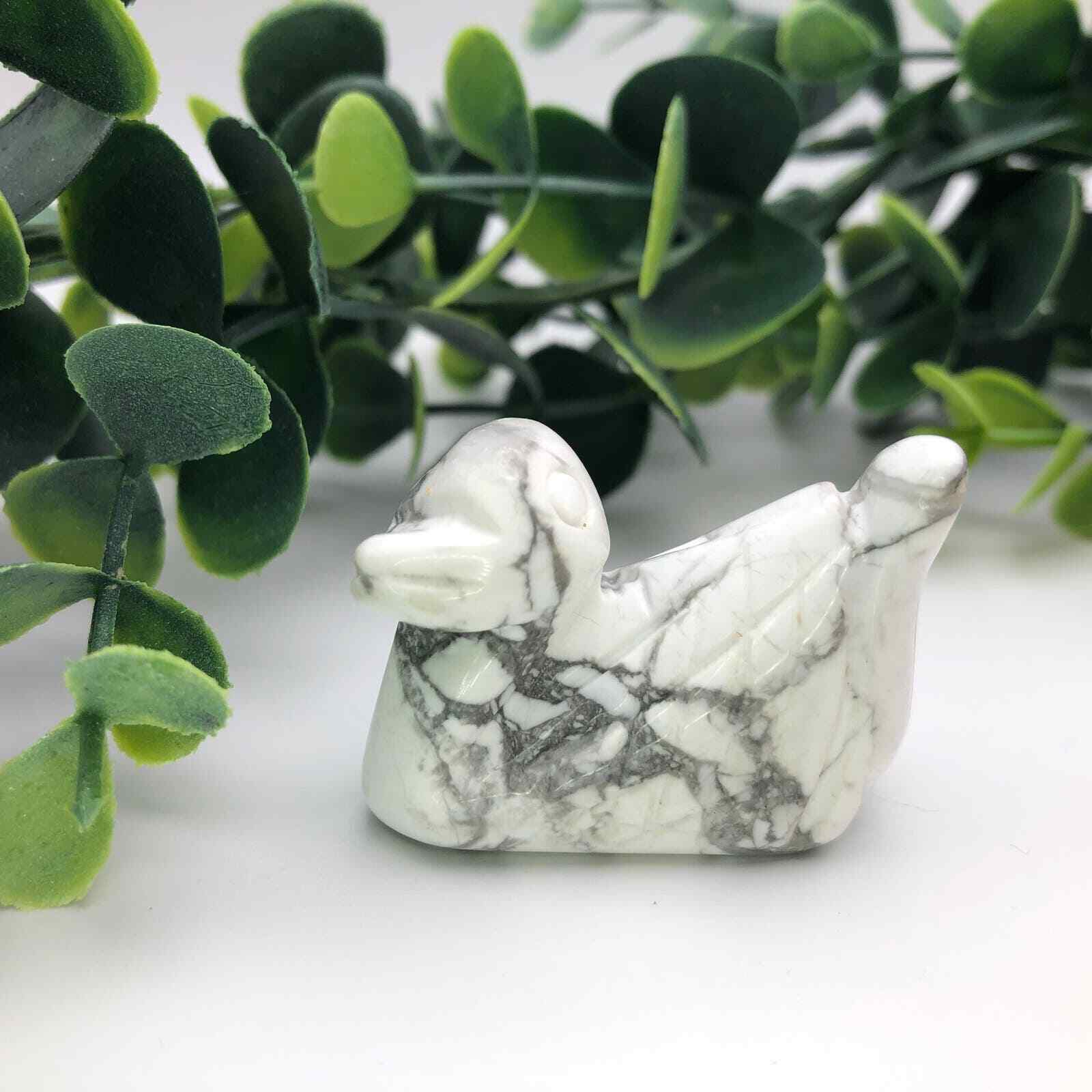 Howlite Crystal Duck Carving 1.5" | eBay