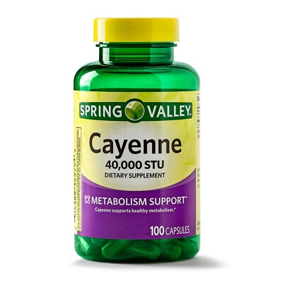 Spring Valley Cayenne Capsules, 40000 STU, 100 Count..+ | eBay