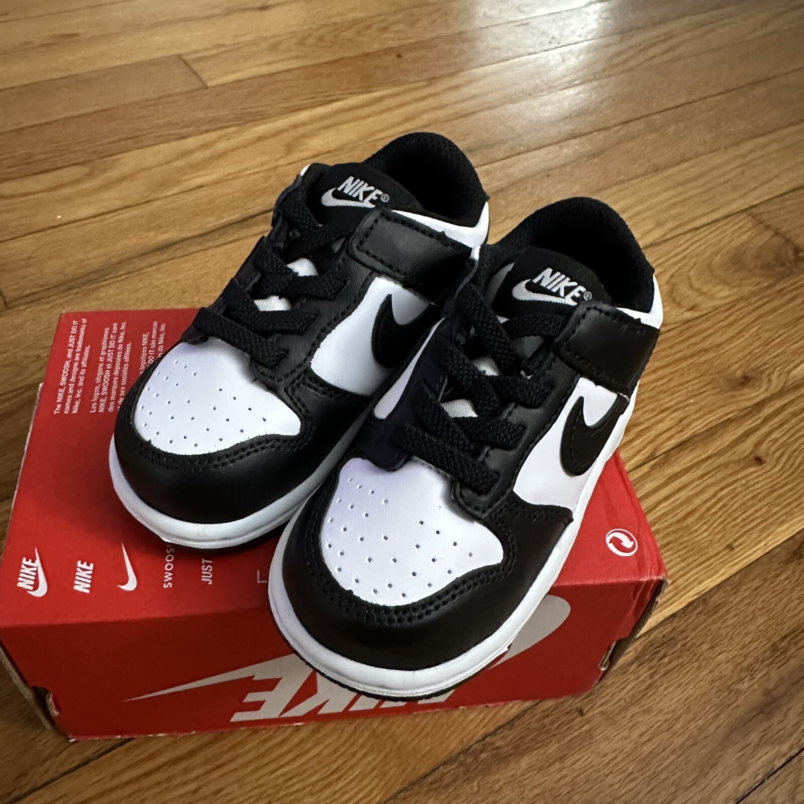 Nike Dunk Low Panda PS/TD black/white CW1588 100 Size 6C NEW DUNK | eBay