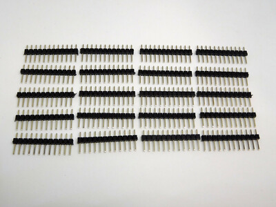 20x Strap 12 Pins Male Simple 1x12 Pins Black Simple Row Male Welding ...