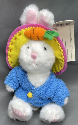 Russ Lil Sunshine White Bunny Rabbit Plush Stuffed Animal Blue Sweater ...
