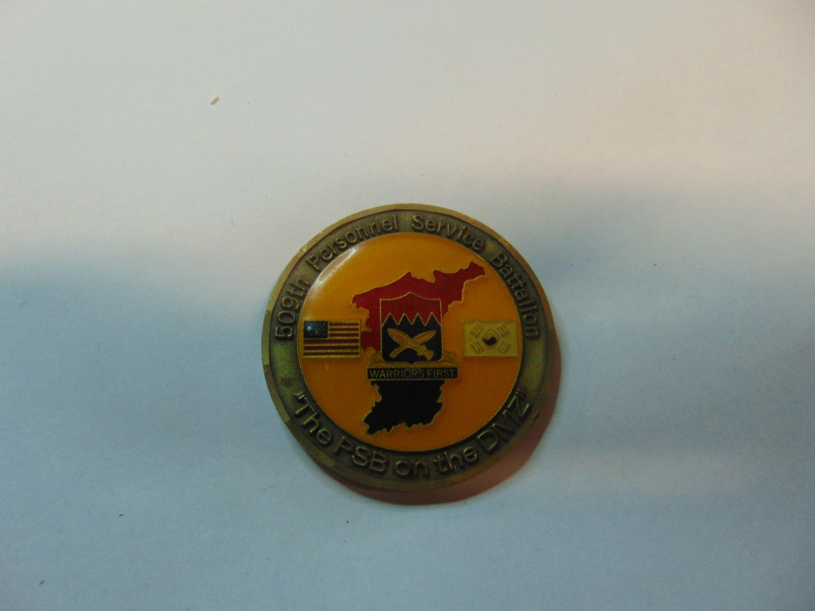 CHALLENGE COIN 509TH PERSONNEL SERVICE BN 2ND INFANTRY DIVISION KOREA ...