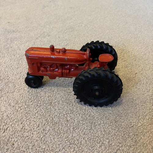 Vintage unbranded diecast tractor about 1/32 scale red and black | eBay