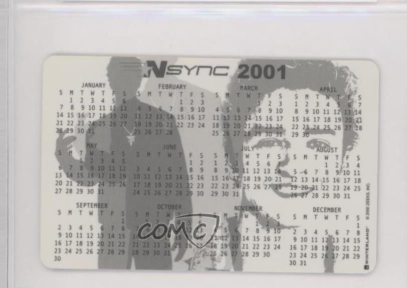 2001 Winterland NSYNC Pocket Calendars Justin Timberlake 0jk5 | eBay