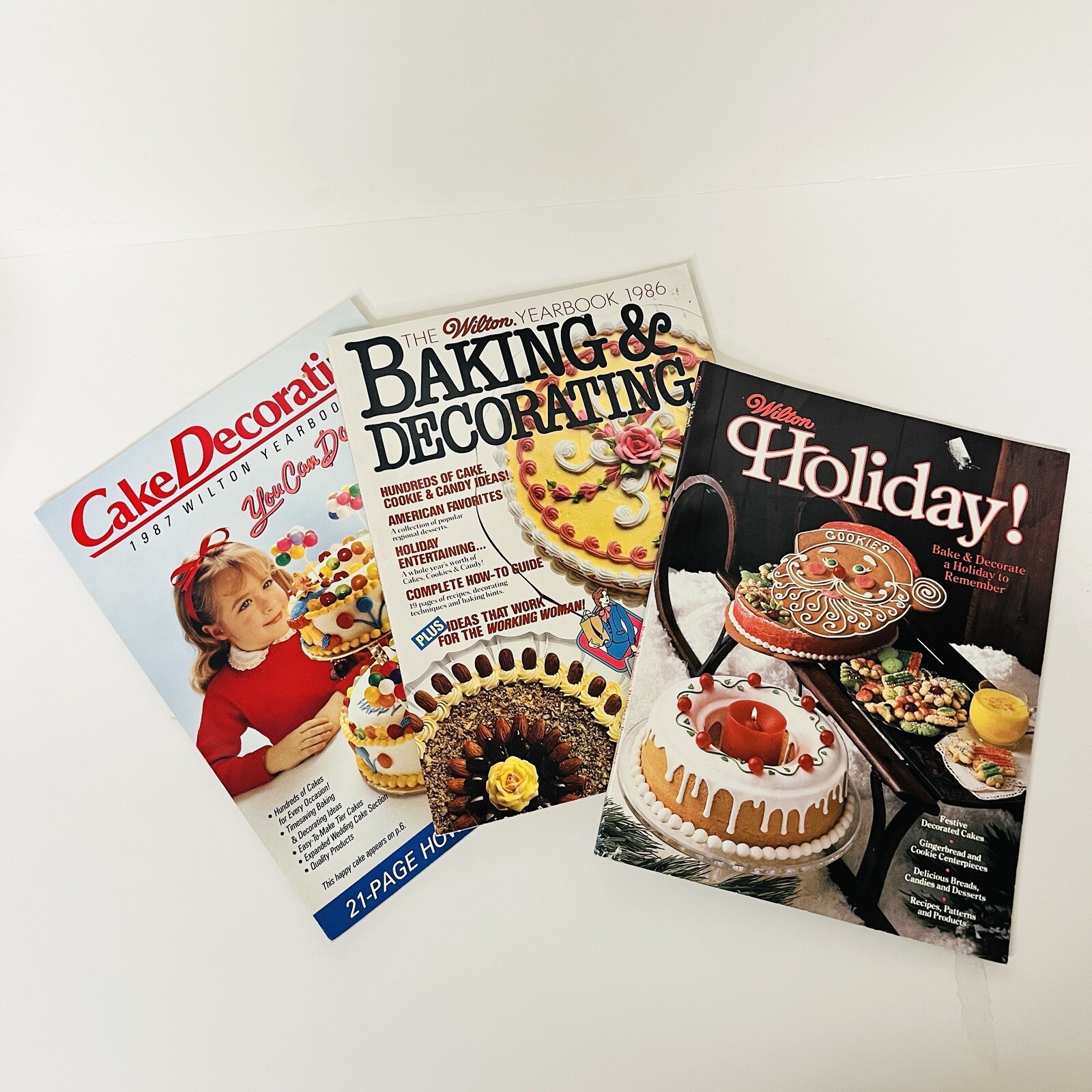 Vintage Wilton Cake Decorating Magazine Lot x 3 Baking Holiday Recipes ...