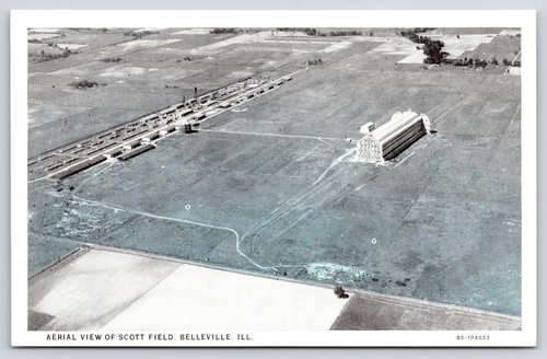 Belleville Illinois~Scott Field Aerial View~Airship Hangar~Army ...