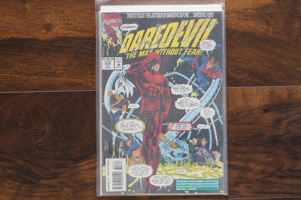 Marvel Comics DareDevil the man without fear comic #318 Direct Edition ...