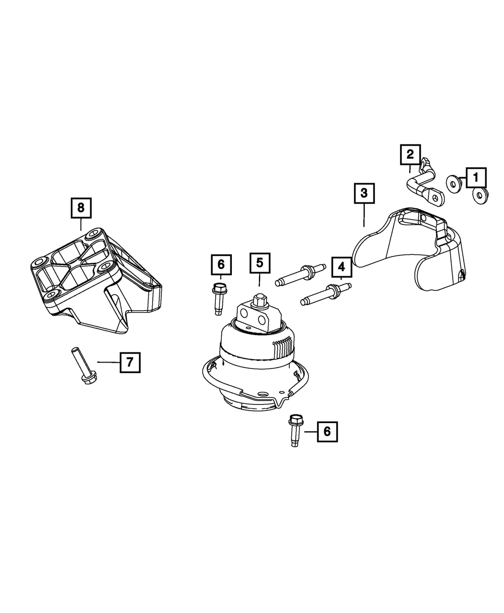 Support de support moteur Mopar 4855024AC d'origine | eBay