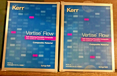 Kerr Vertise Flow A1 2X2 Syringes 20 Brushes + Flowable Tips (2 boxes ...