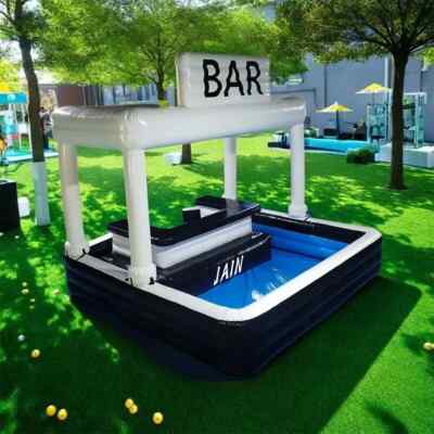 15ftx15ft Inflatable Outdoor Pool Bar Water Blow Up Bar Party Event ...