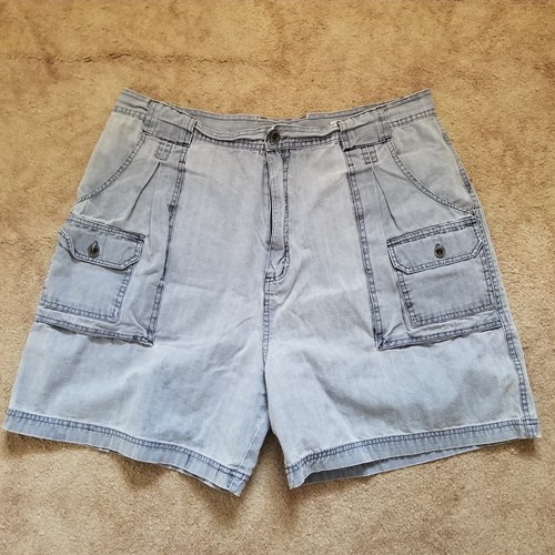 Ash Creek Trading Mens 8-Pocket Cargo Shorts Cotton Light Blue Size 40 ...