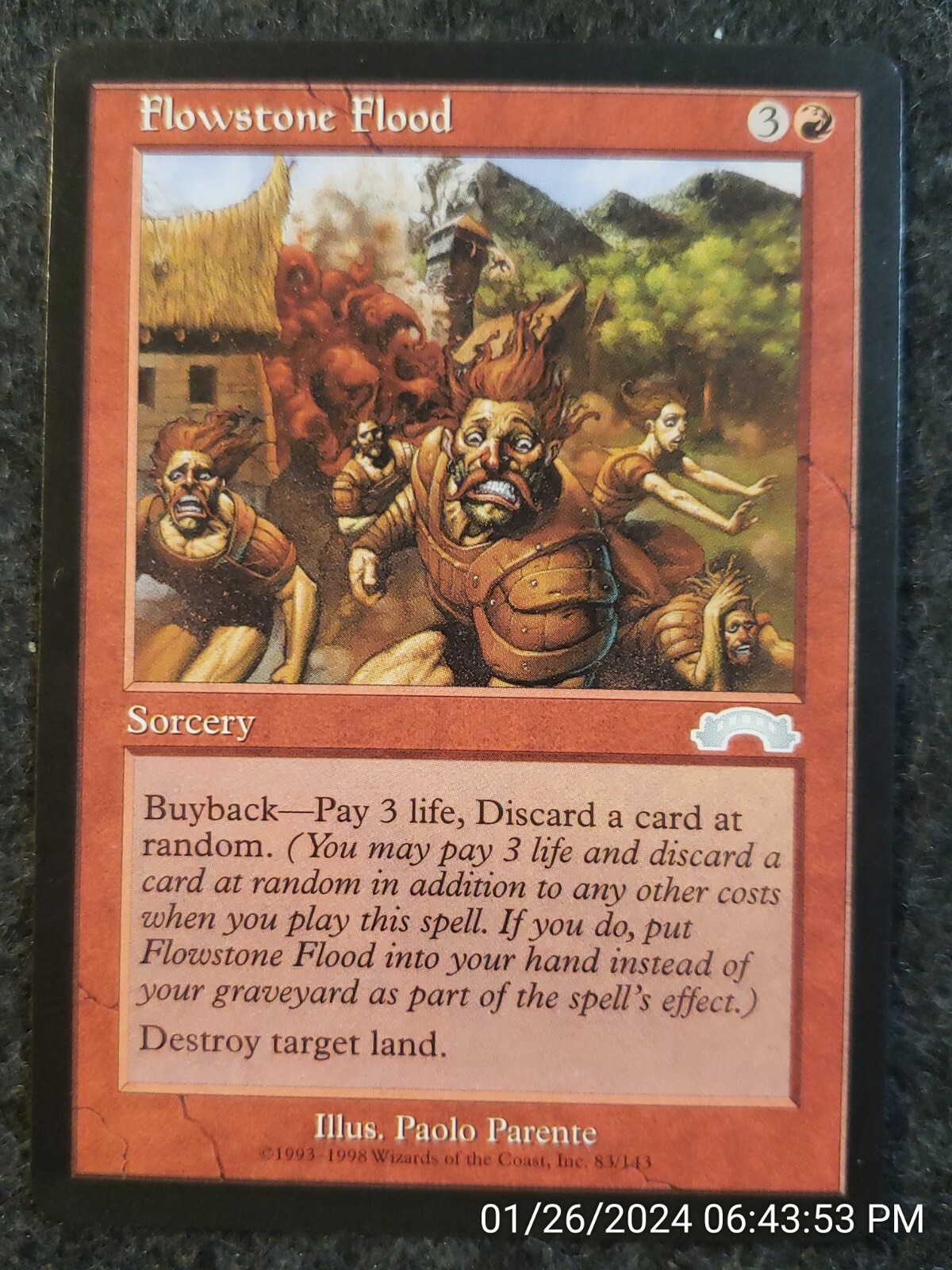 MTG Flowstone Flood Exodus 83/143 Regular Uncommon - NEVER PLAYED ...