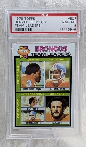 Rare 1979 Topps Denver Broncos Team Leaders #507 Graded PSA 8! | eBay