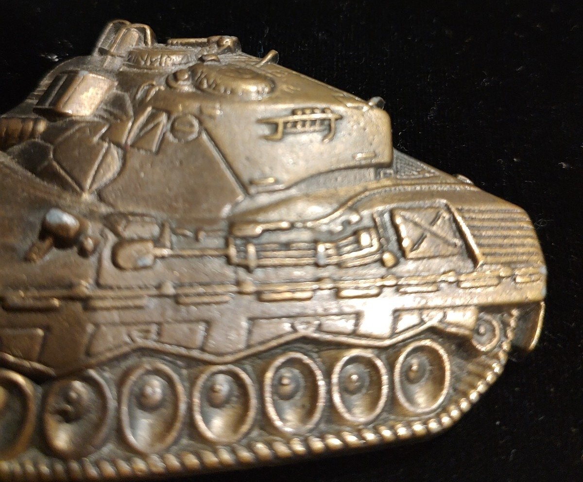 Vintage Brass Detailed Military Tank Cut-Out Shaped B… - Gem