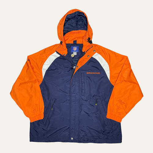 Vintage NFL Reebok Denver Broncos Team Apparel Jacket Parka Mens Medium ...