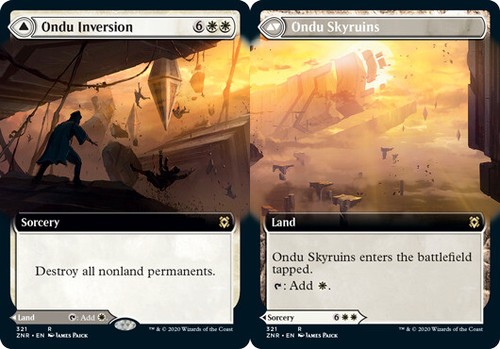 MTG - Ondu Inversion // Ondu Skyruins - Extended Art, Zendikar Rising ...