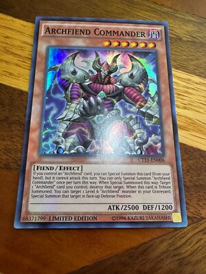 Archfiend Commander CT11-EN006 Limited Edition Super Rare PL + BONUS | eBay