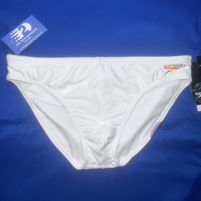 SPEEDO SOLAR POWERFLEX ECO - 1" ON THE HIP - White (Pride) - SIZE 38 ...