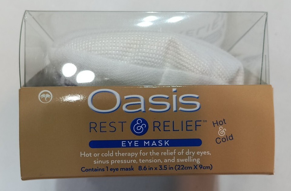 OASIS Eye Mask Rest & Relief Hot & Cold Therapy Relief For Dry Eye ...