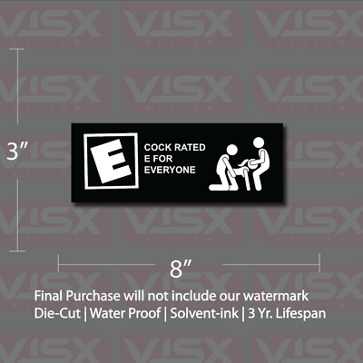 Dick rated E Magnet Bumper Sticker Car funny naughty Sex explicit stick ...