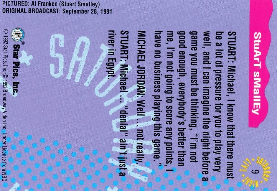 SNL Card 1992 Saturday Night Live Star Pics #9 Stuart Smalley | eBay