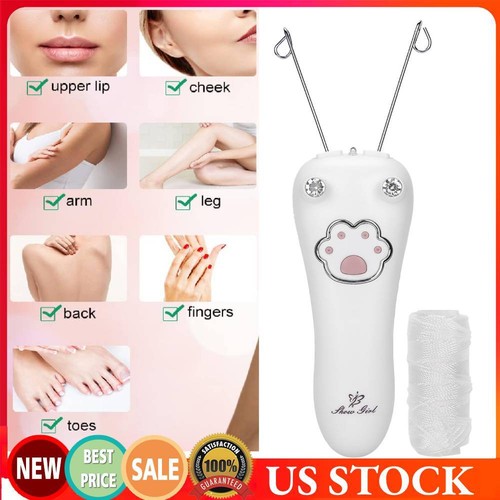 Electric Eyebrow Threading Epilator Cotton Facial Threader Hair Removal ...