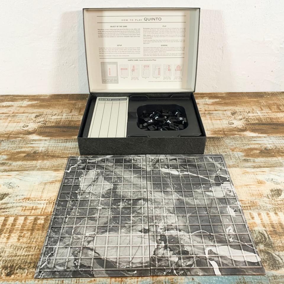 1964 QUINTO Board Game 3M Bookshelf Case Edition - 100% Complete | eBay