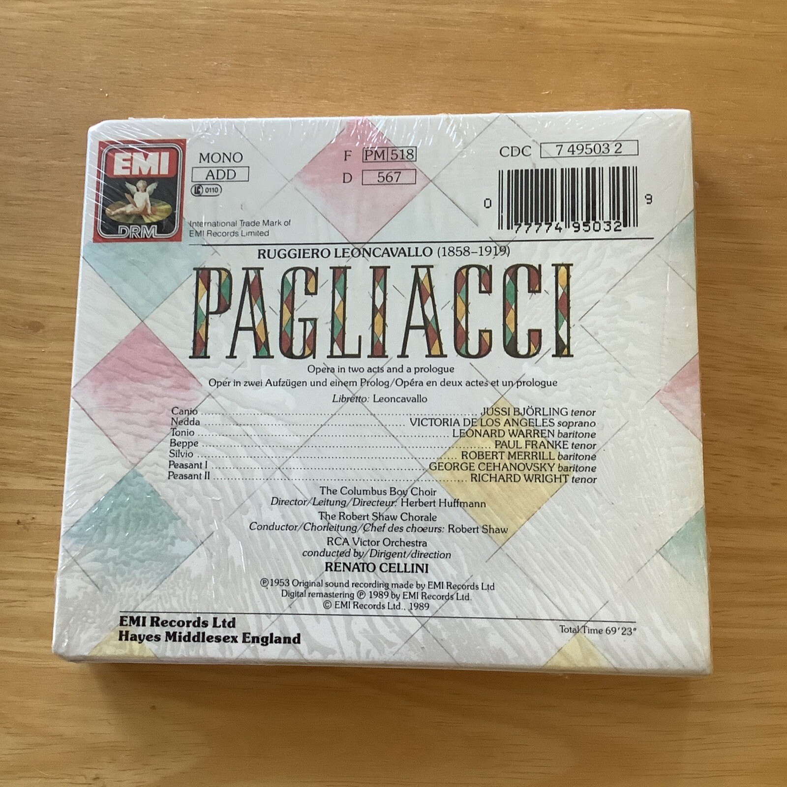 Leoncavallo: Pagliacci (CD, Jul-1989, EMI Music Distribution) for sale ...