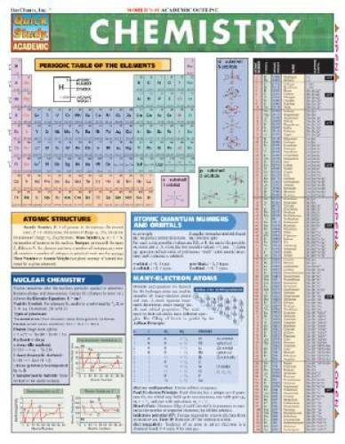 Chemistry (Quickstudy: Academic) - Pamphlet By BarCharts, Inc. - GOOD ...