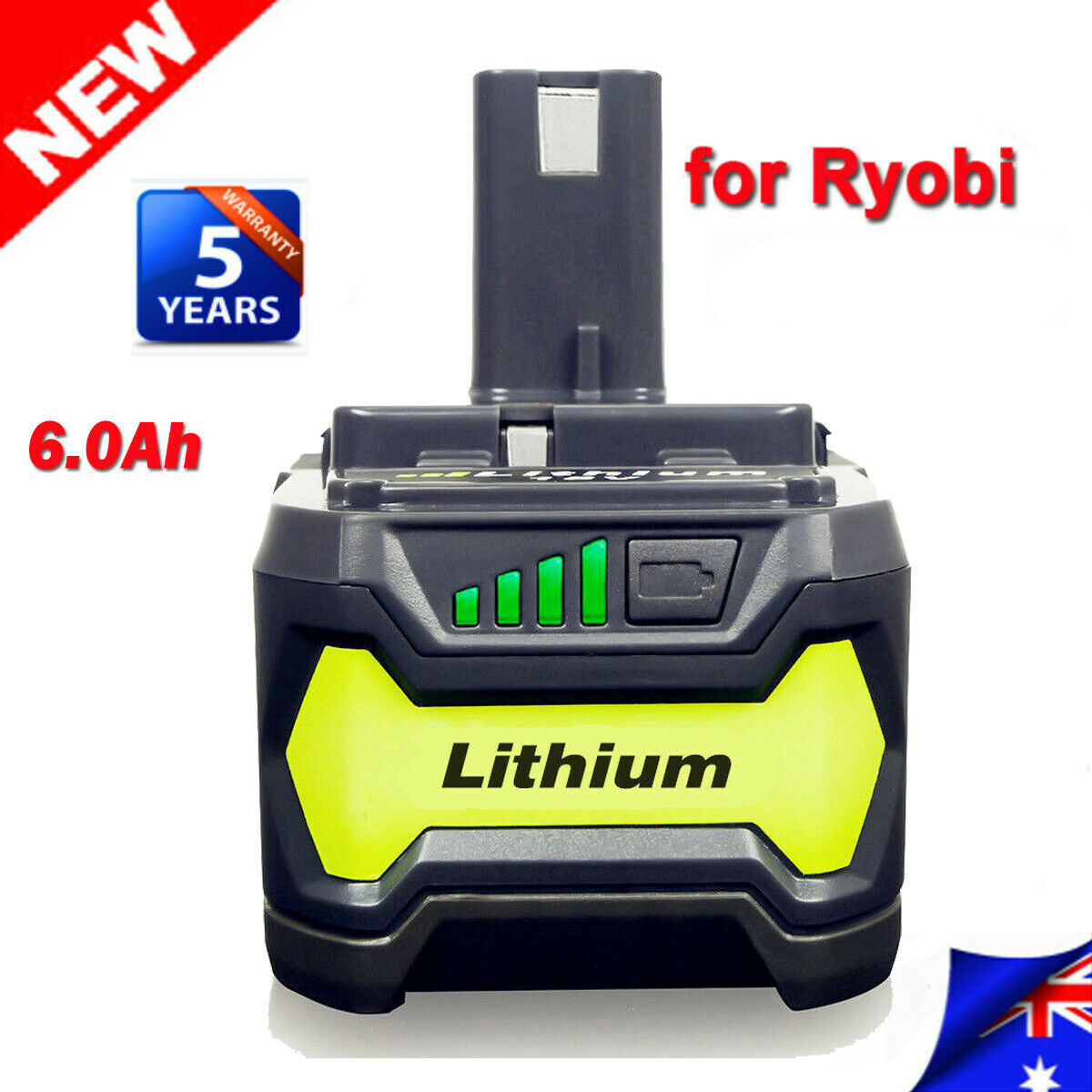 2X 18V 5.0Ah Genuine Battery For Ryobi P108 ONE Plus P102 P103 P104 ...