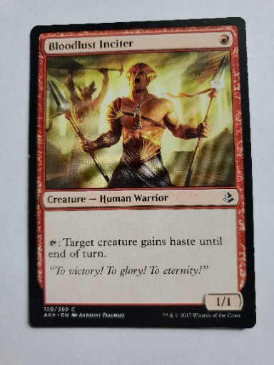 MTG Magic The Gathering Card Bloodlust Inciter Creature Human Warrior ...