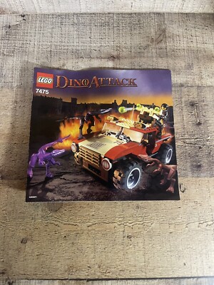 Lego Manual Only For Set 7475 Dino Attack Fire Hammer vs. Mutant ...