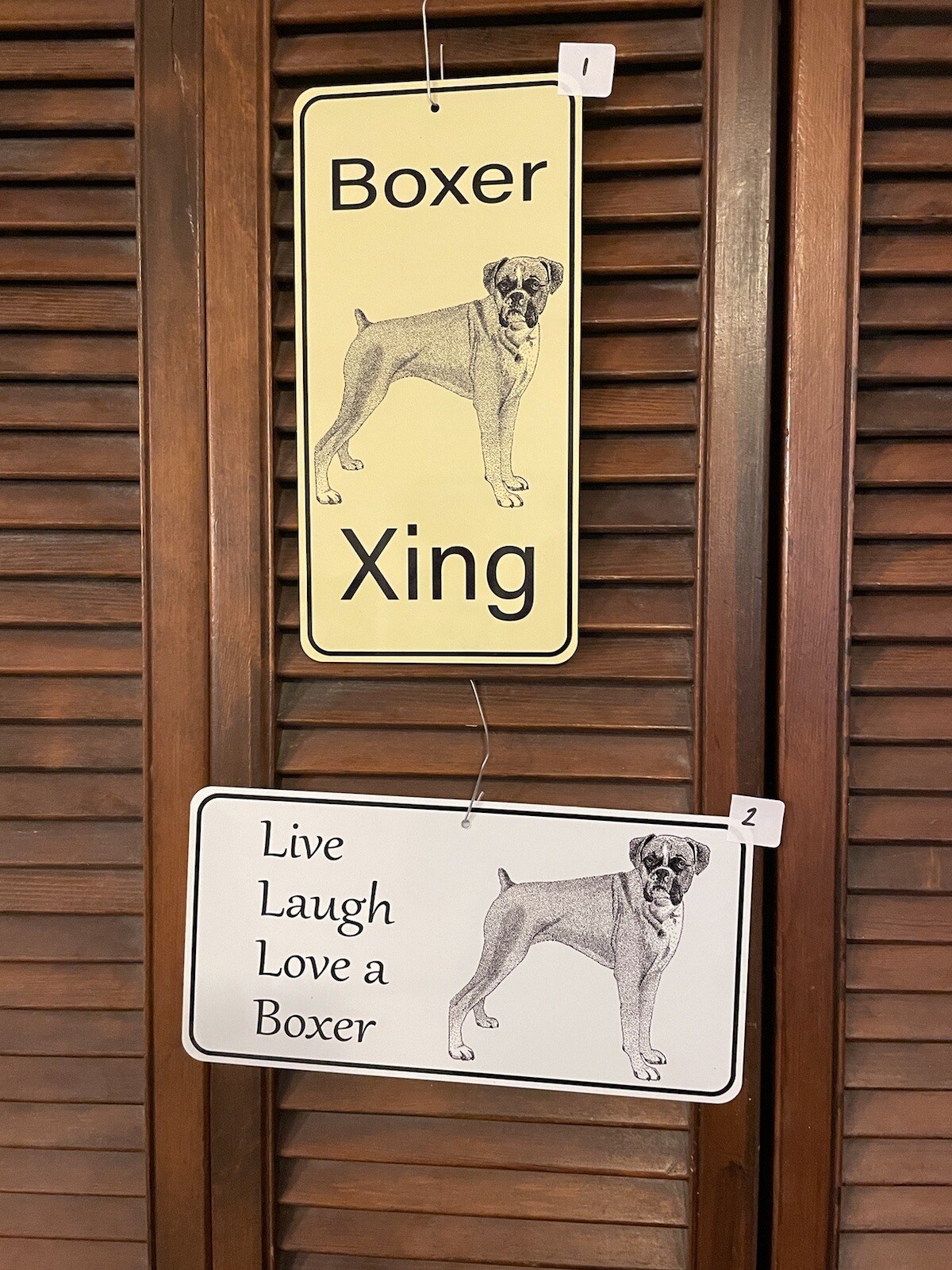 KC Creations Boxer dog signs XING Lice Laugh Love CHOICE | eBay