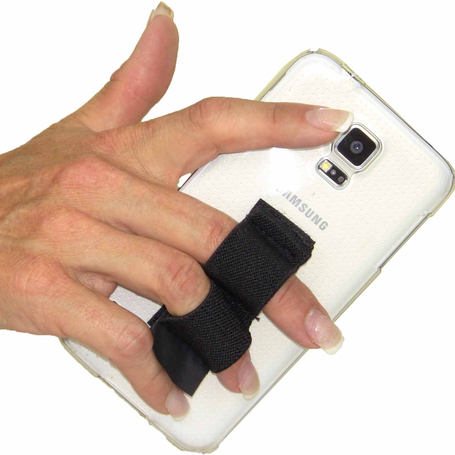 LAZY-HANDS 2-Loop Phone Grip - FITS MOST - BLACK | eBay