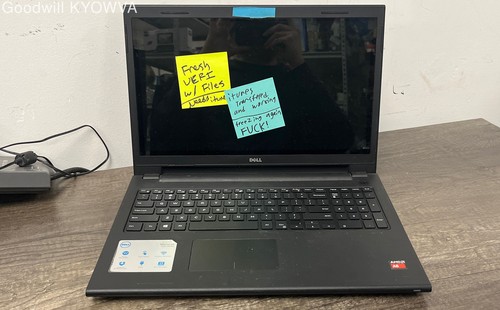 Dell Inspiron 15 3000 Laptop 15.6" Computer AMD A6 NO HDD/OS Parts MEC1 ...