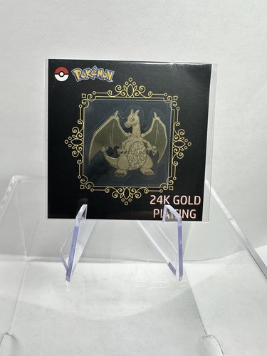 Charizard Pokémon 24k Gold Plated Sticker Gradeable Officially Licensed ...