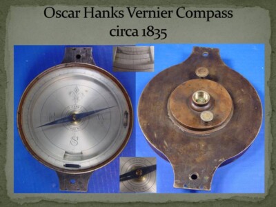 1835 Oscar Hanks Vernier Compass, similar to a Bow or Hoop Compass | eBay